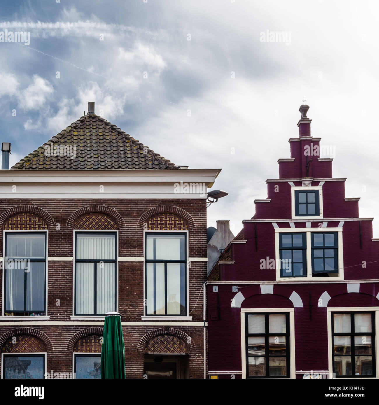 Traditional Dutch architecture in Alkmaar, the Netherlands Stock Photo ...