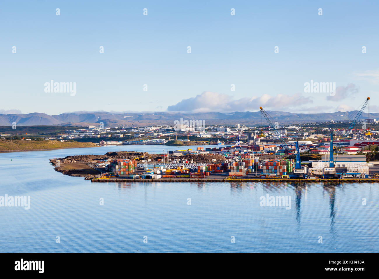 A view of the port of Reykjavik in Iceland Stock Photo - Alamy