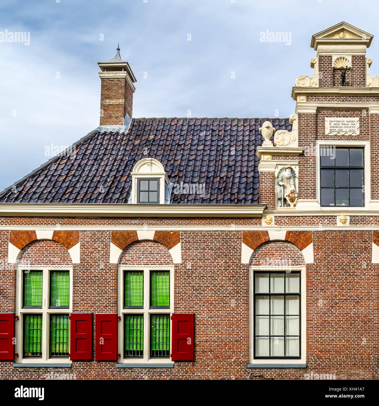 Traditional Dutch architecture in Alkmaar, the Netherlands Stock Photo ...