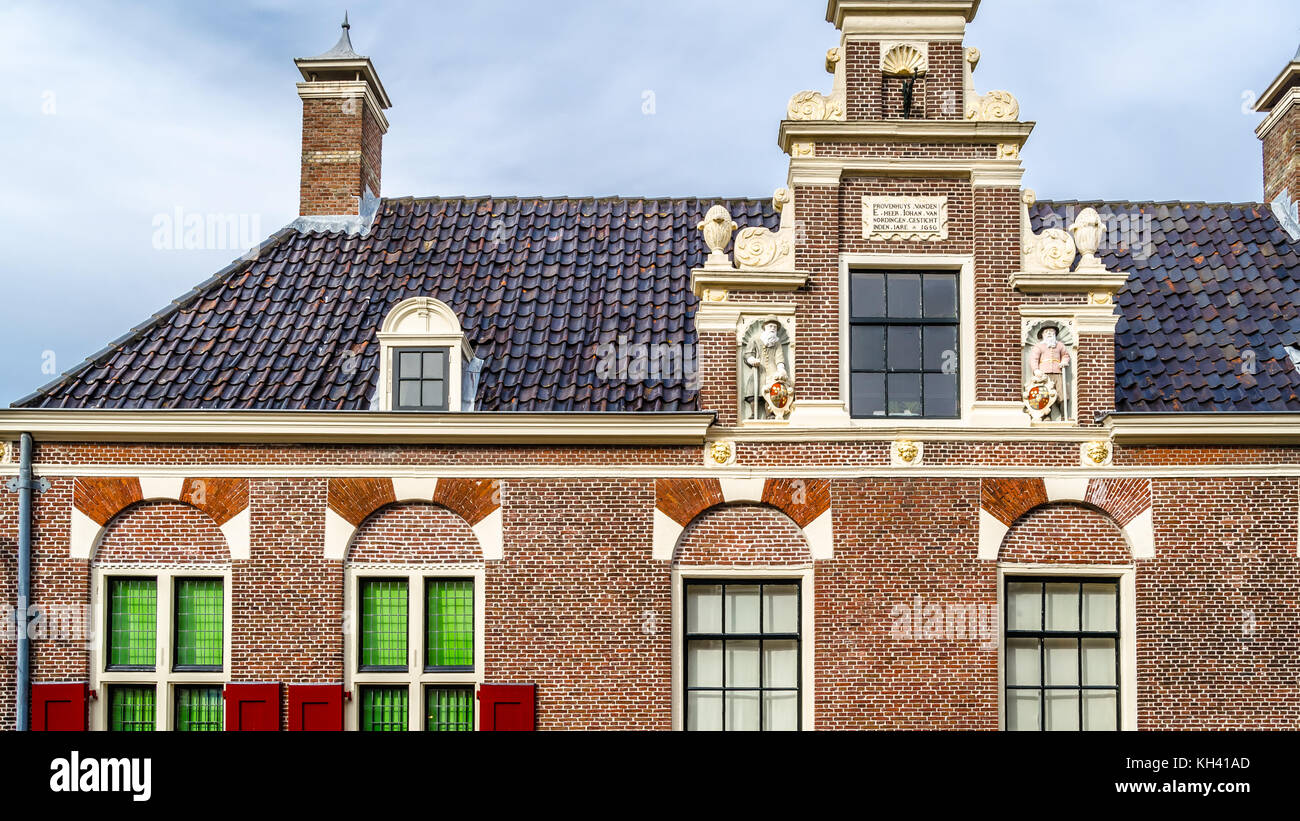 Traditional Dutch architecture in Alkmaar, the Netherlands Stock Photo ...