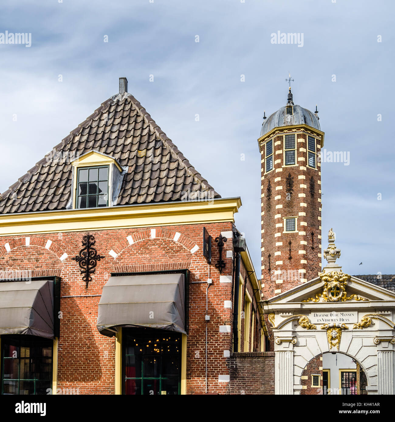 Traditional Dutch architecture in Alkmaar, the Netherlands Stock Photo ...