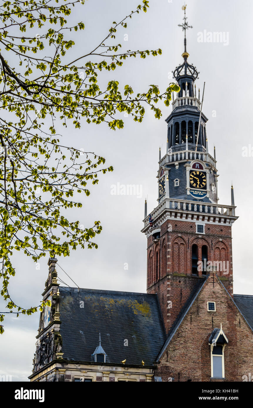 Traditional Dutch architecture in Alkmaar, the Netherlands Stock Photo ...
