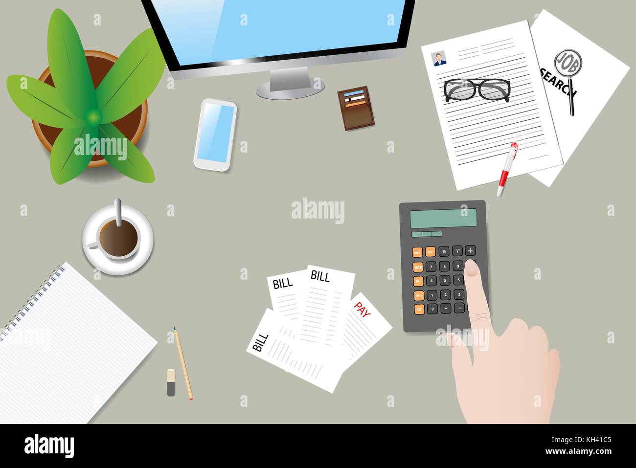 Person touching charts Stock Vector Images - Alamy