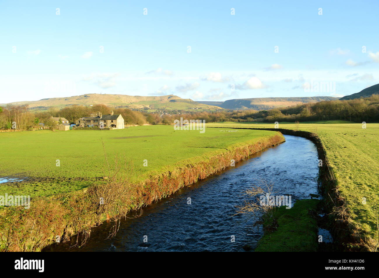 River Tame in Friezland in the Peak District National Park Stock Photo ...