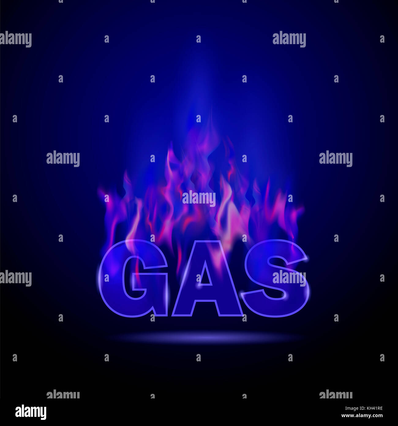 Gas Burning Fire Stock Photo - Alamy