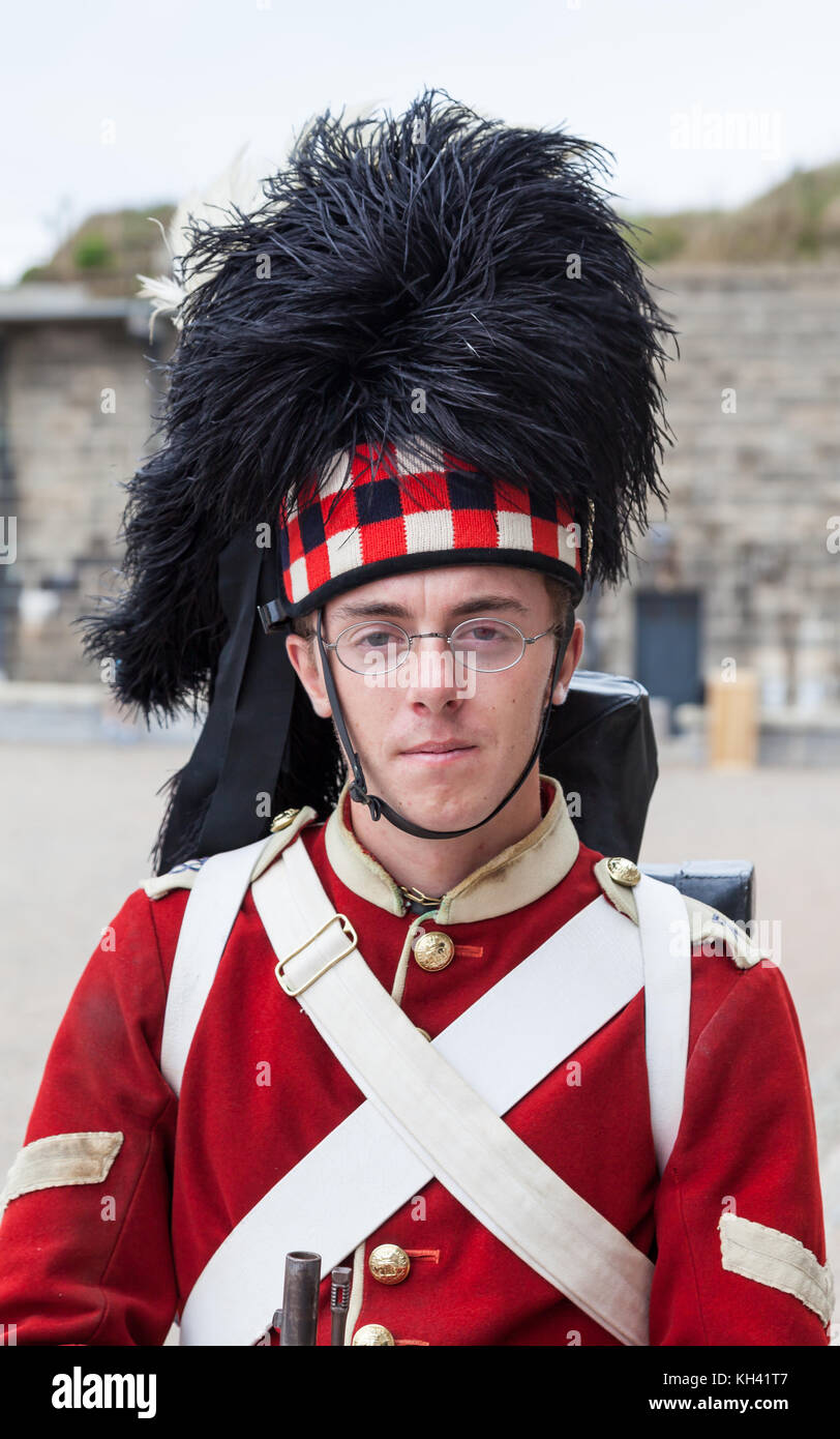 A Canadian soldier in Fort George on Citadel Hill in Halifax, Nova ...