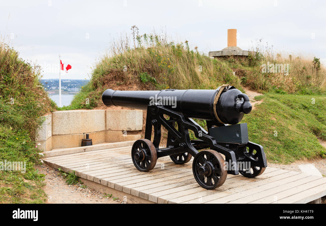 A canon defends Fort George on Citadel Hill in Halifax, Nova Scotia ...
