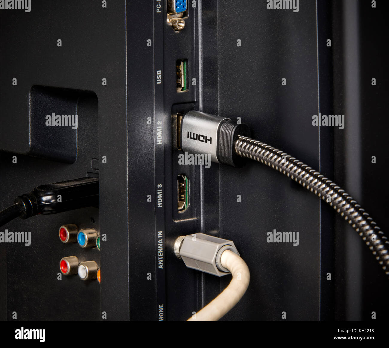 Hdmi Peripheral device Cable for add-on electronics Stock Photo - Alamy