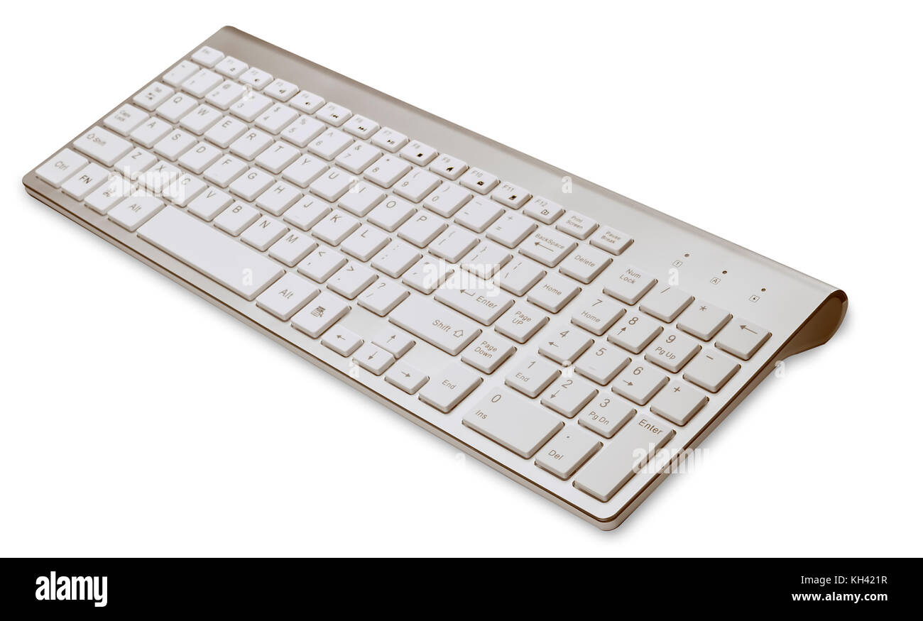 Computer Keyboard for typing on white Stock Photo - Alamy