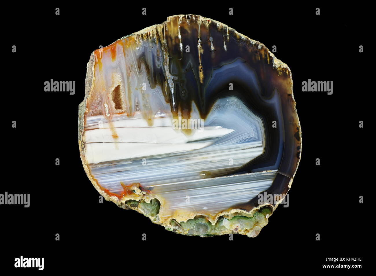 Cross section stalactite agate stone hi-res stock photography and ...