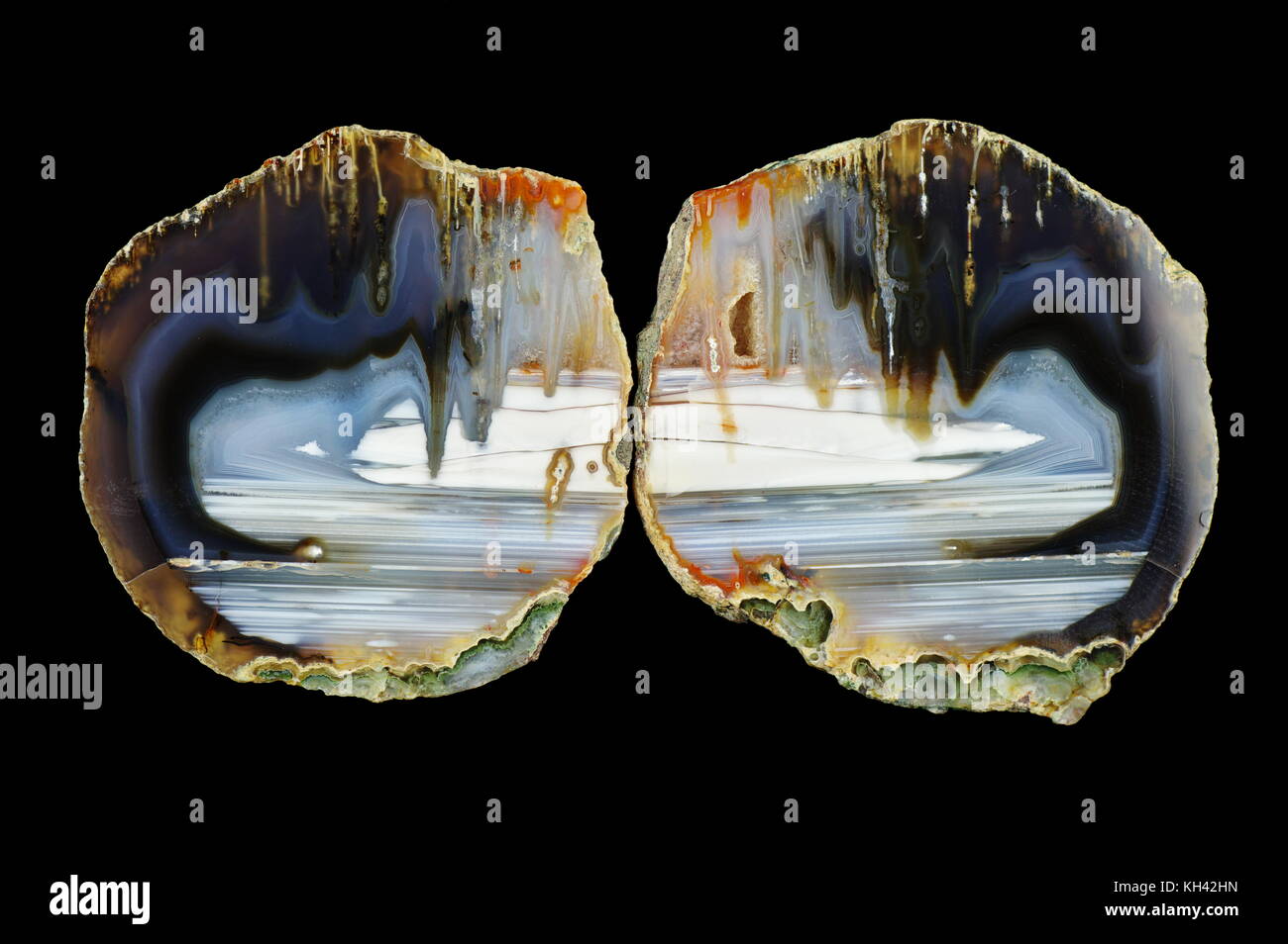 Cross section stalactite agate stone hi-res stock photography and ...