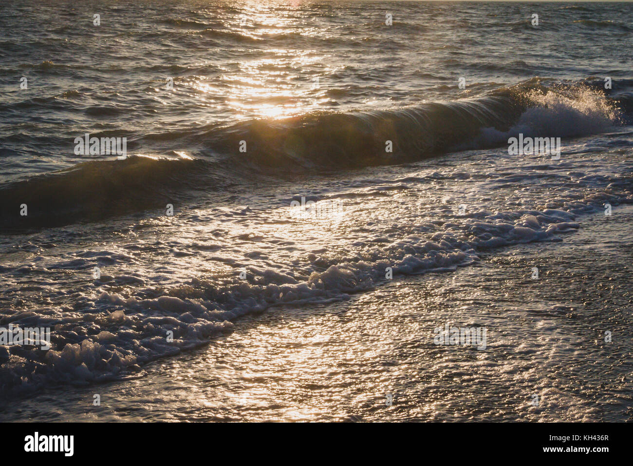 Evening sea sunset in the summer Stock Photo - Alamy