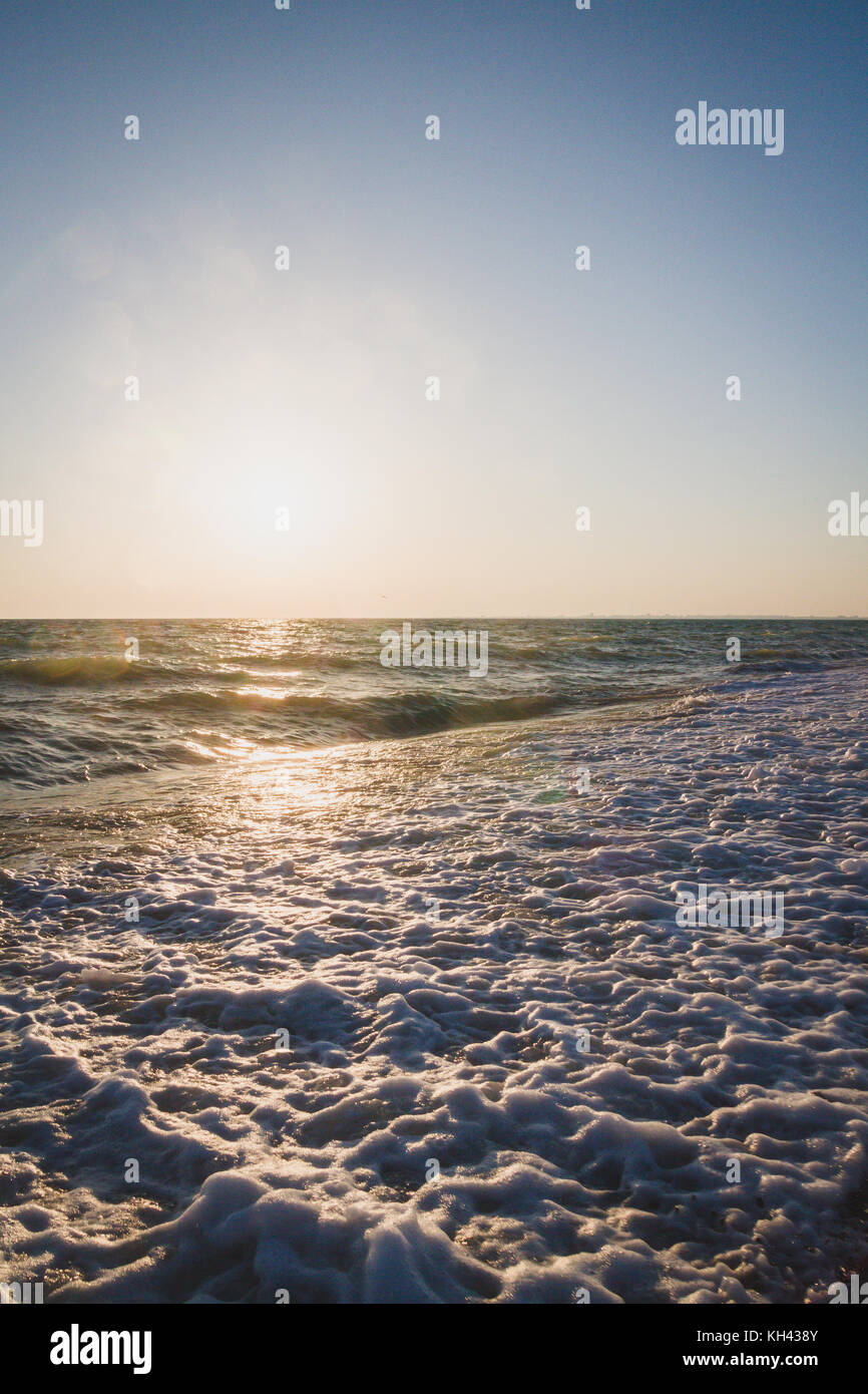 Beautiful sunset on the summer sea Stock Photo - Alamy