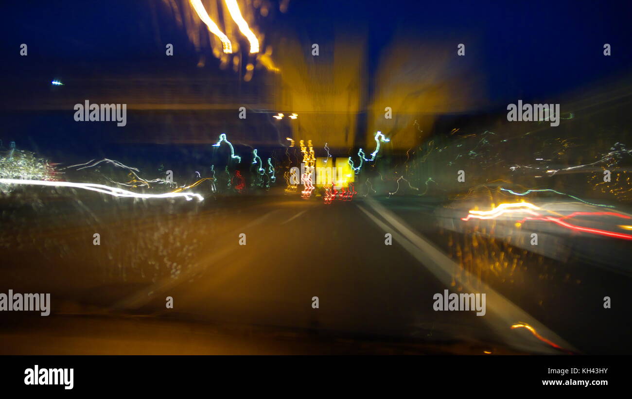 Traffic Speed at night Stock Photo - Alamy
