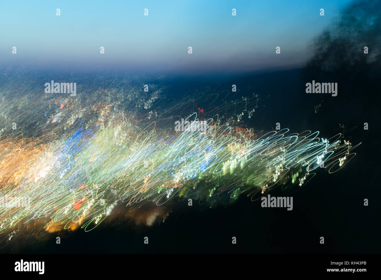 long time exposure of a landscape during night Stock Photo - Alamy