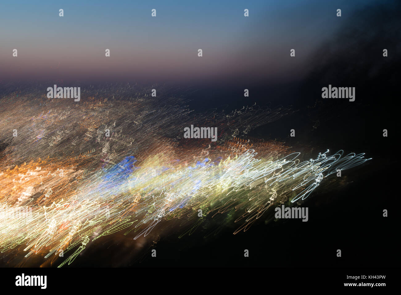 long time exposure of a landscape during night Stock Photo - Alamy