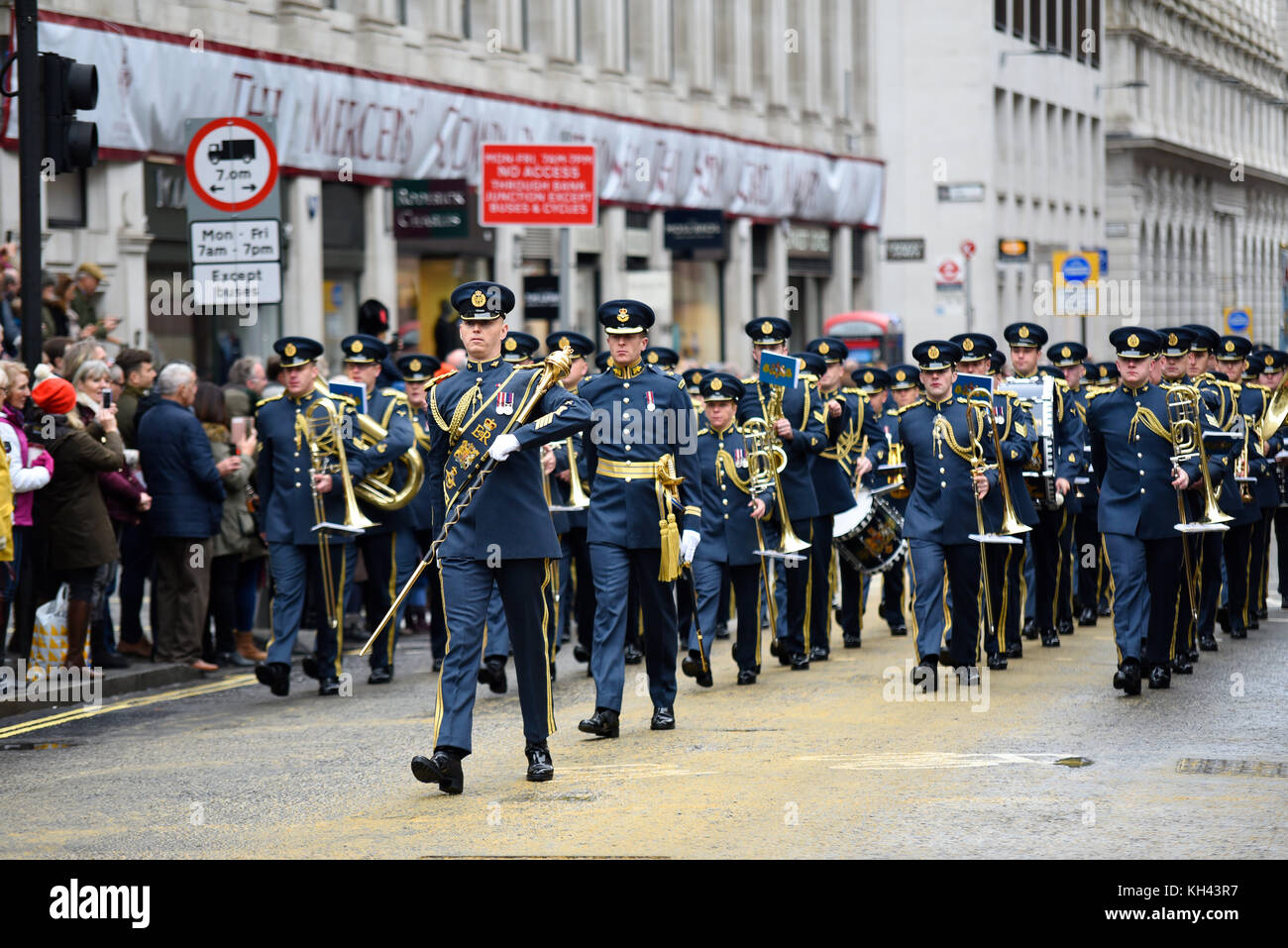 BAND OF THE ROYAL AIR FORCE REGIMENT at the Lord Mayor's Show ...