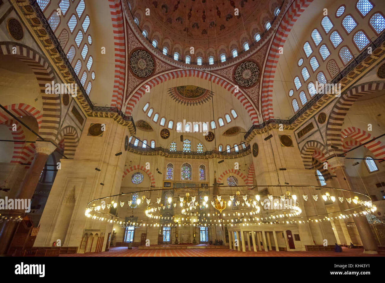 Interior of Suleymaniye Mosque in Istanbul, Turkey Stock Photo - Alamy