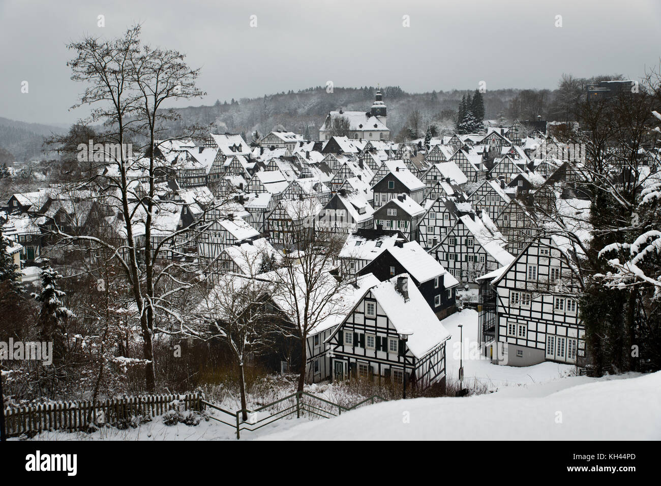 Timber framed homes of Freudenberg Westphalia Stock Photo - Alamy