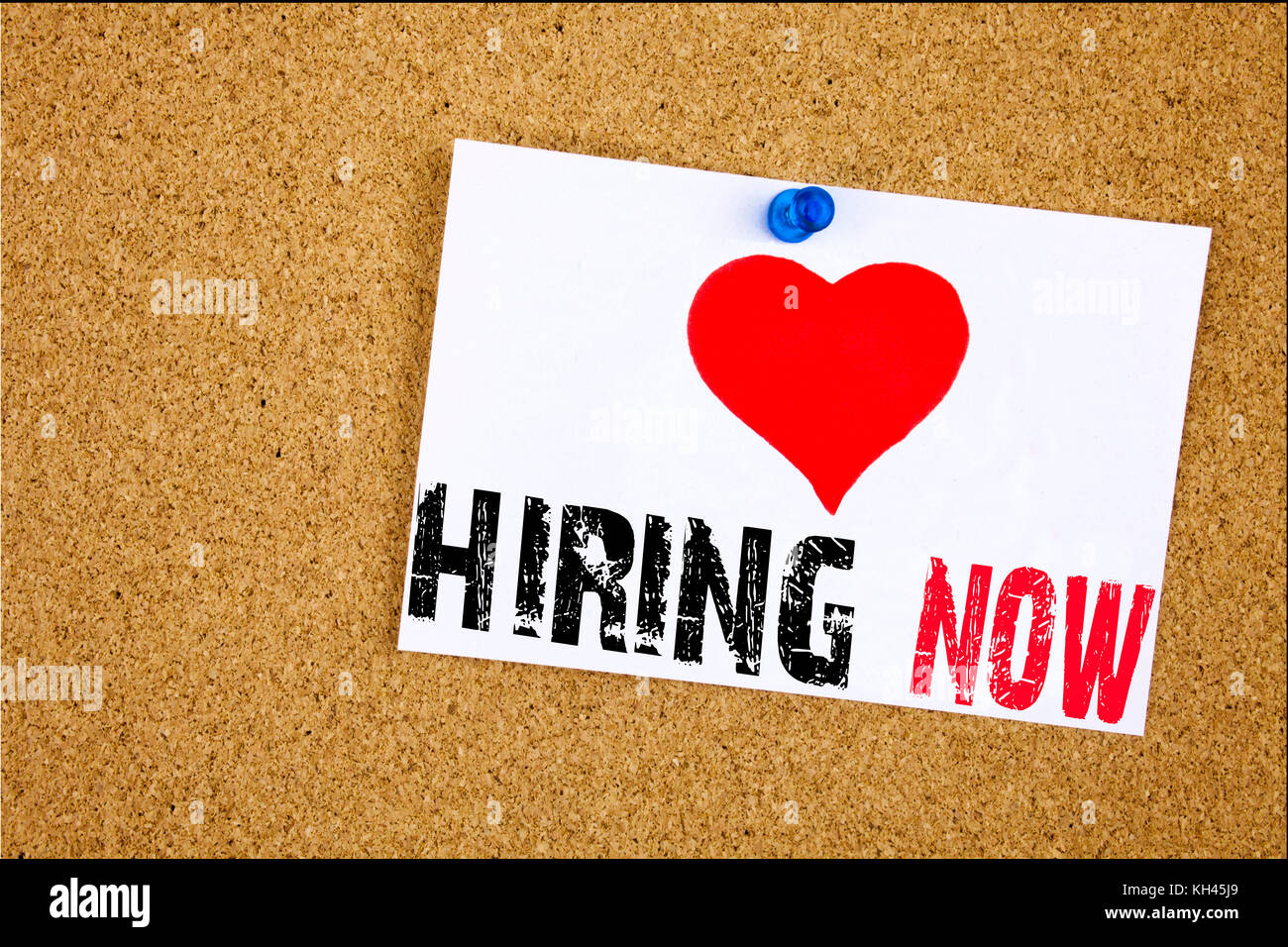 A writing text showing concept of We Are Hiring made on sticky note ...