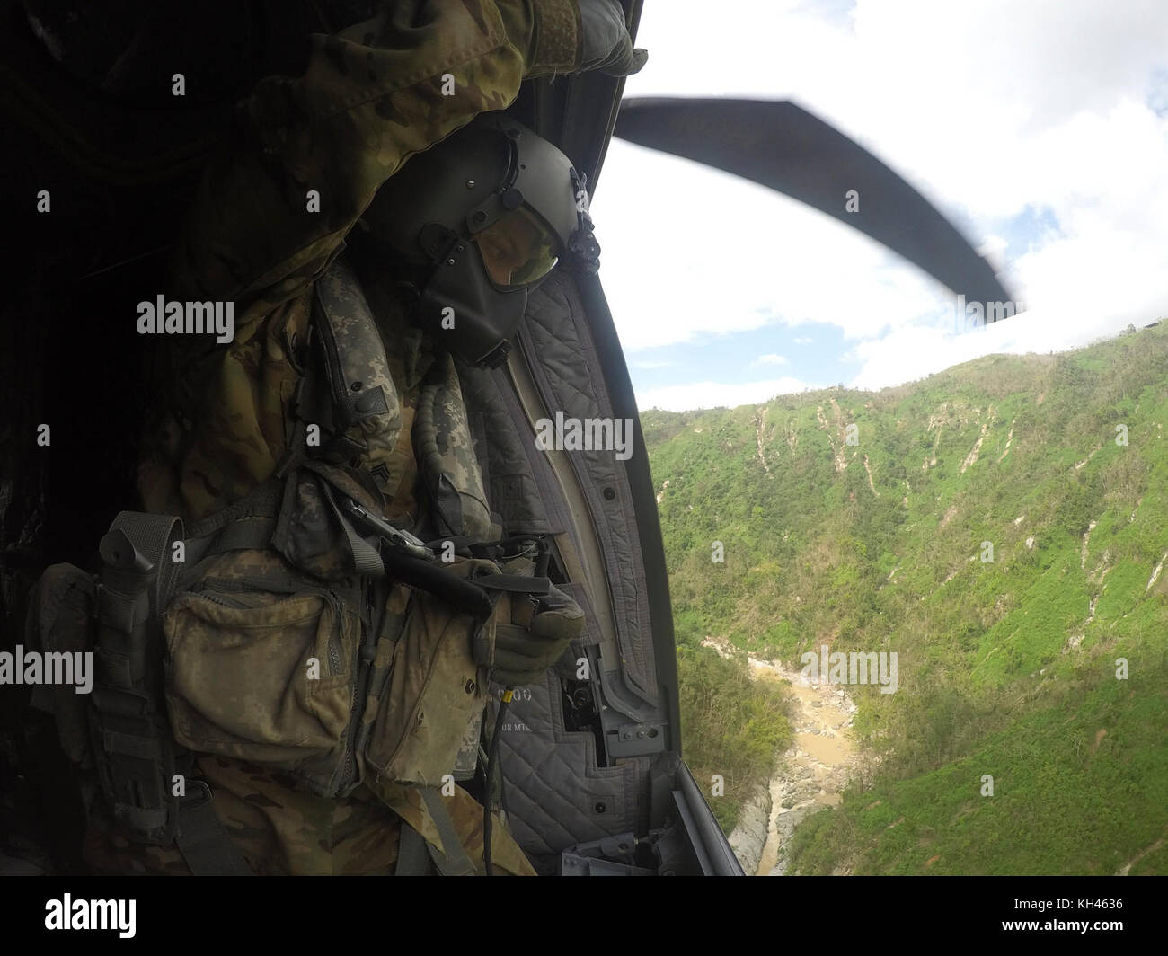 Sgt. Jose Camacho, a flight engineer with the 2nd Battalion, 501 ...