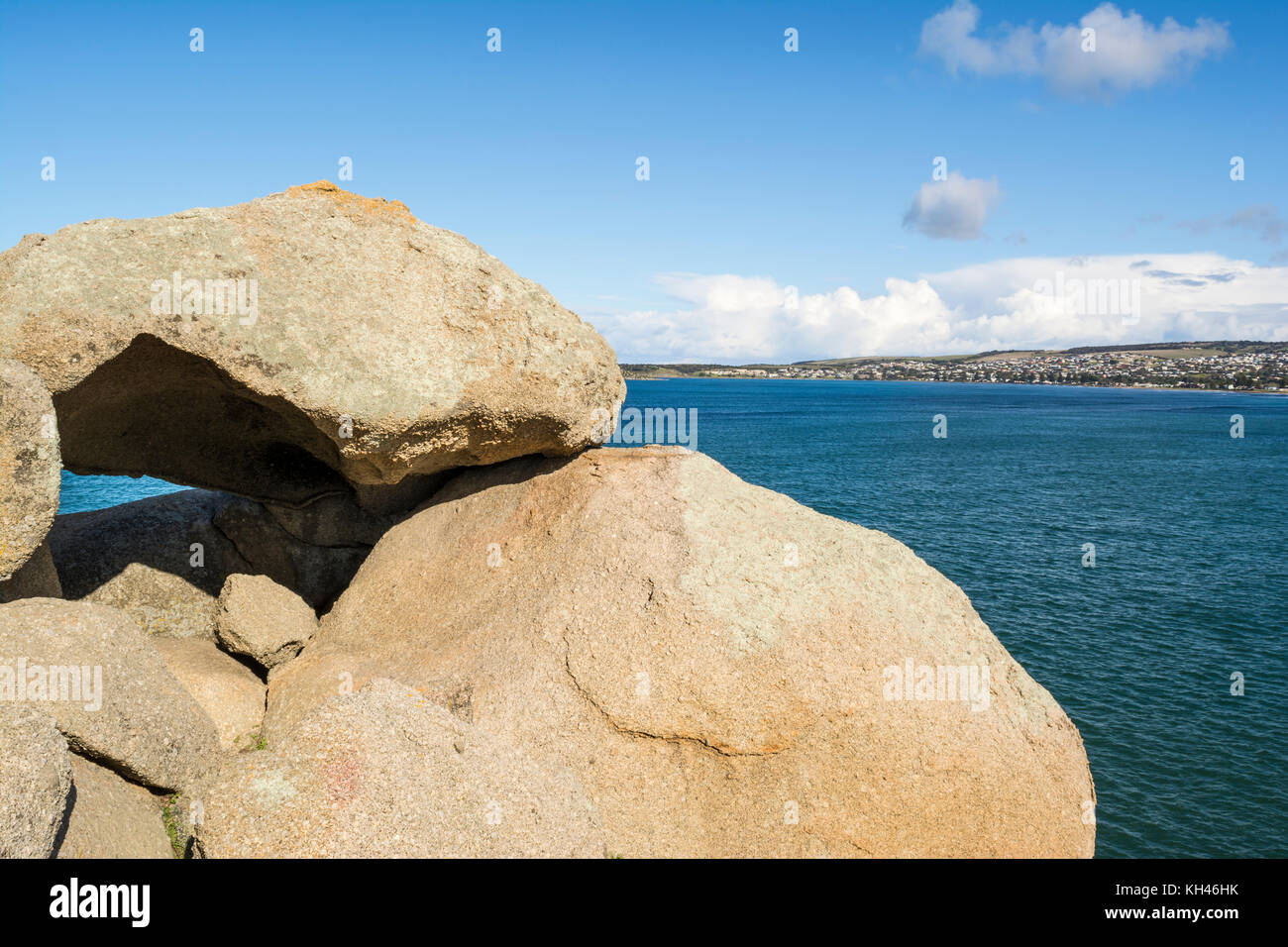 Granite Boulder formations, including Umbrella Rock at Granite Island ...