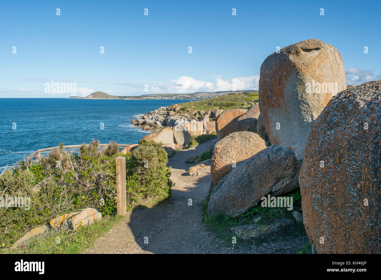 Coastal view from Granite Island including some of their landmark ...