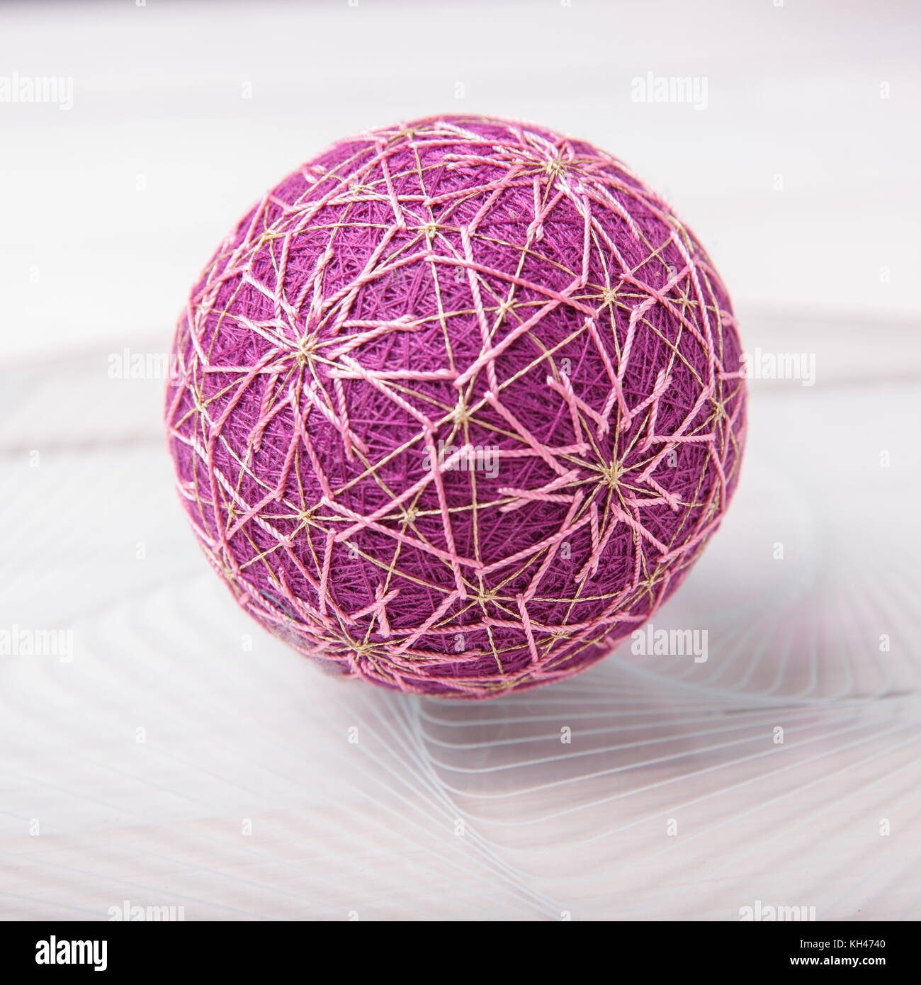 Temari balls, a handicraft ball in traditional Japanese style Stock ...