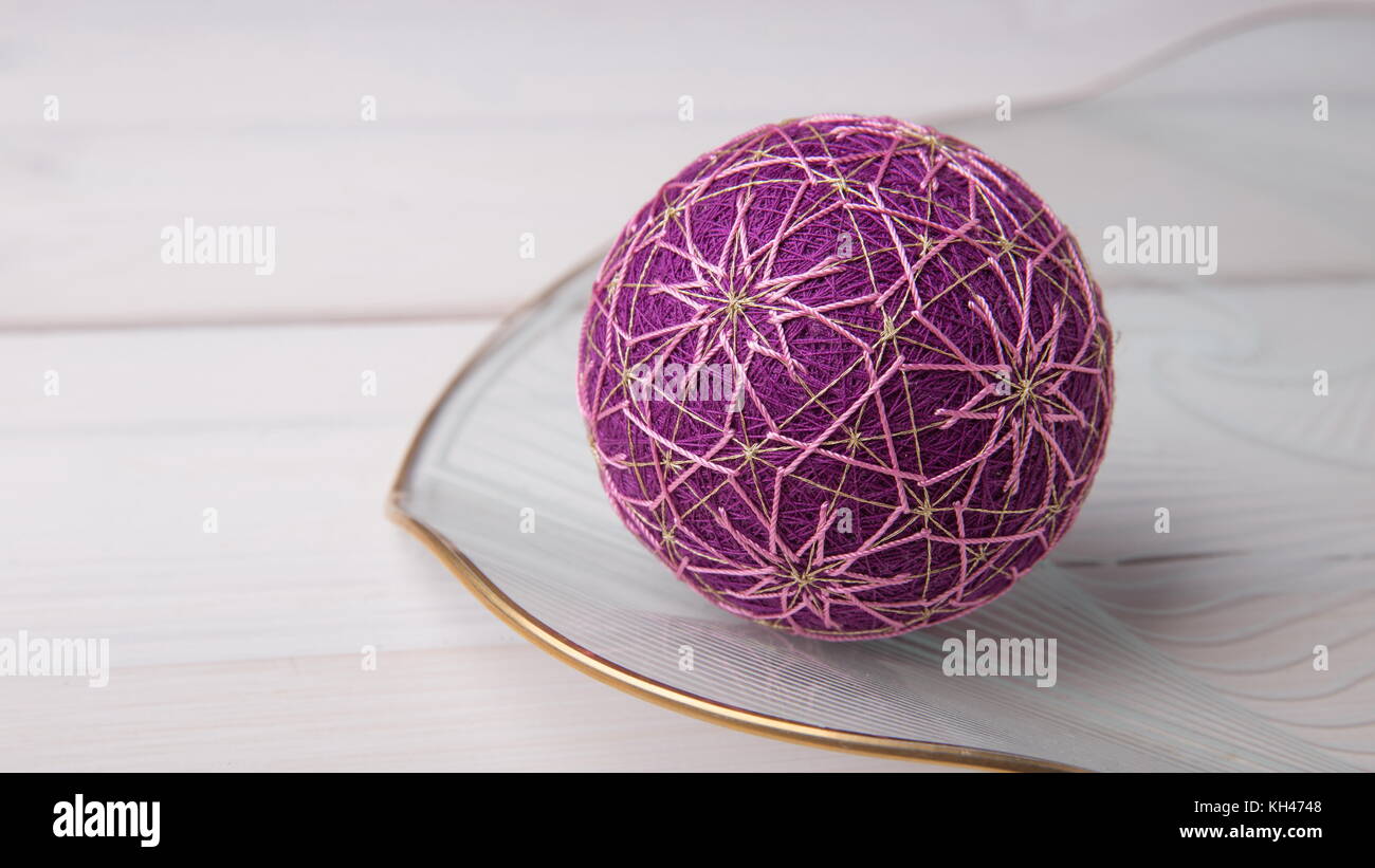 Temari balls, a handicraft ball in traditional Japanese style Stock ...