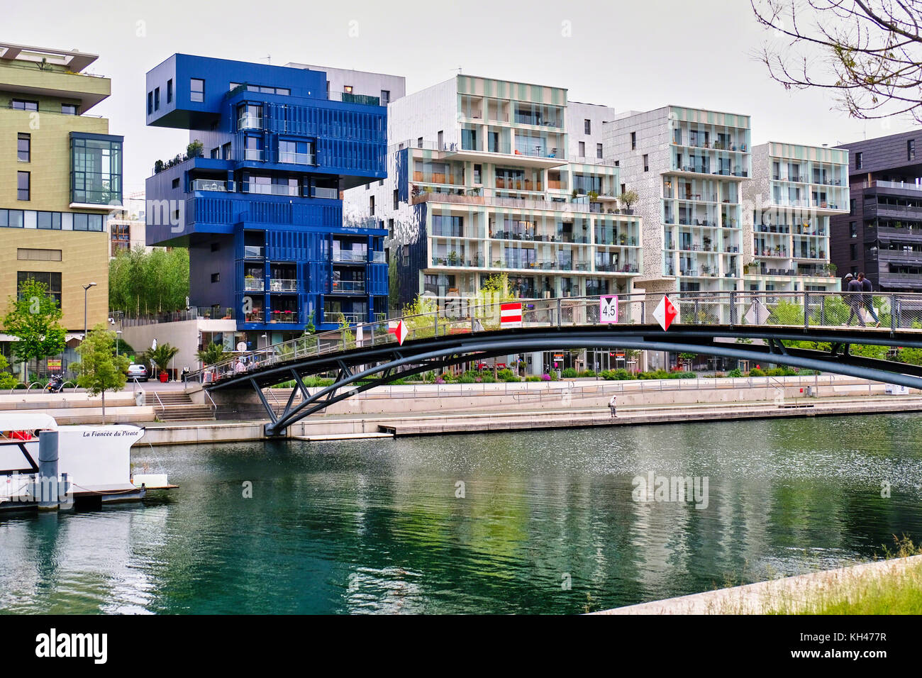 Modern Aprtment Buildings Along the Saone Canal, Confluence District ...