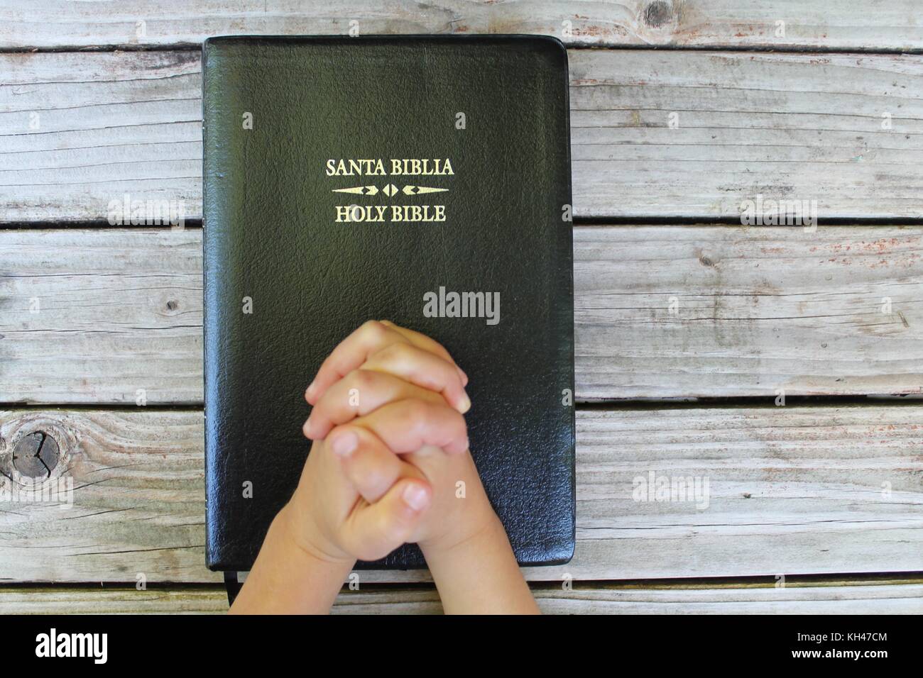 Holy Bible Santa Biblia Stock Photo - Alamy