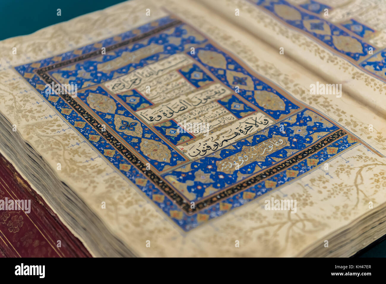 Moslem Holy ancient Book the Quran in Mevlana museum in Konya,Turkey ...