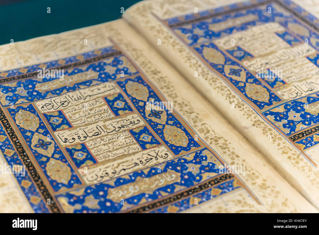 Moslem Holy ancient Book the Quran in Mevlana museum in Konya,Turkey ...