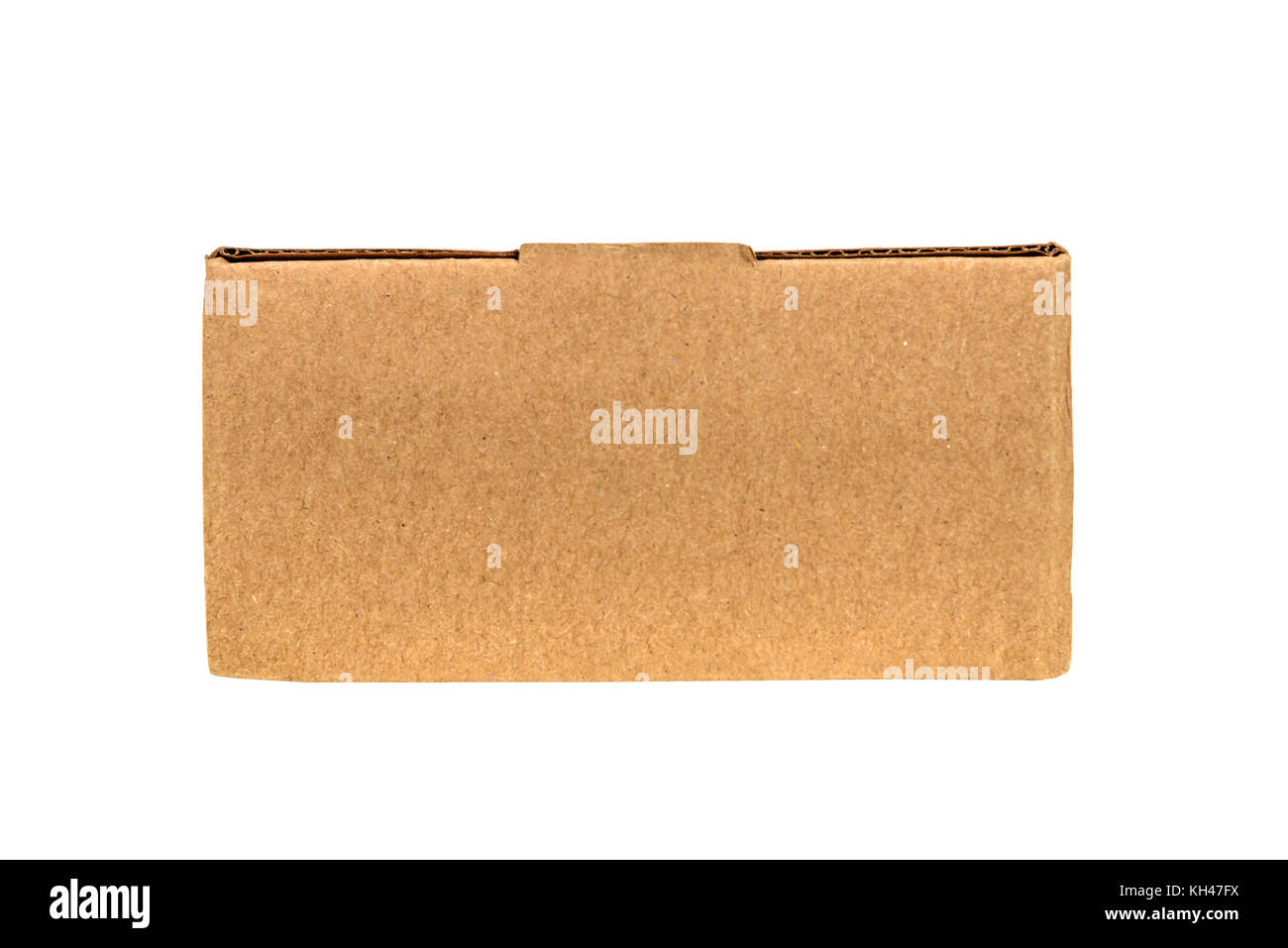 Brown tray or brown paper package or cardboard box, isolated on White ...