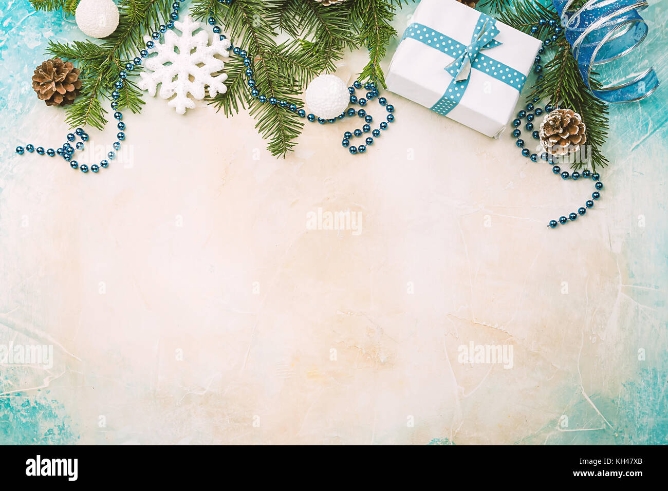 Christmas background with fir tree Stock Photo - Alamy