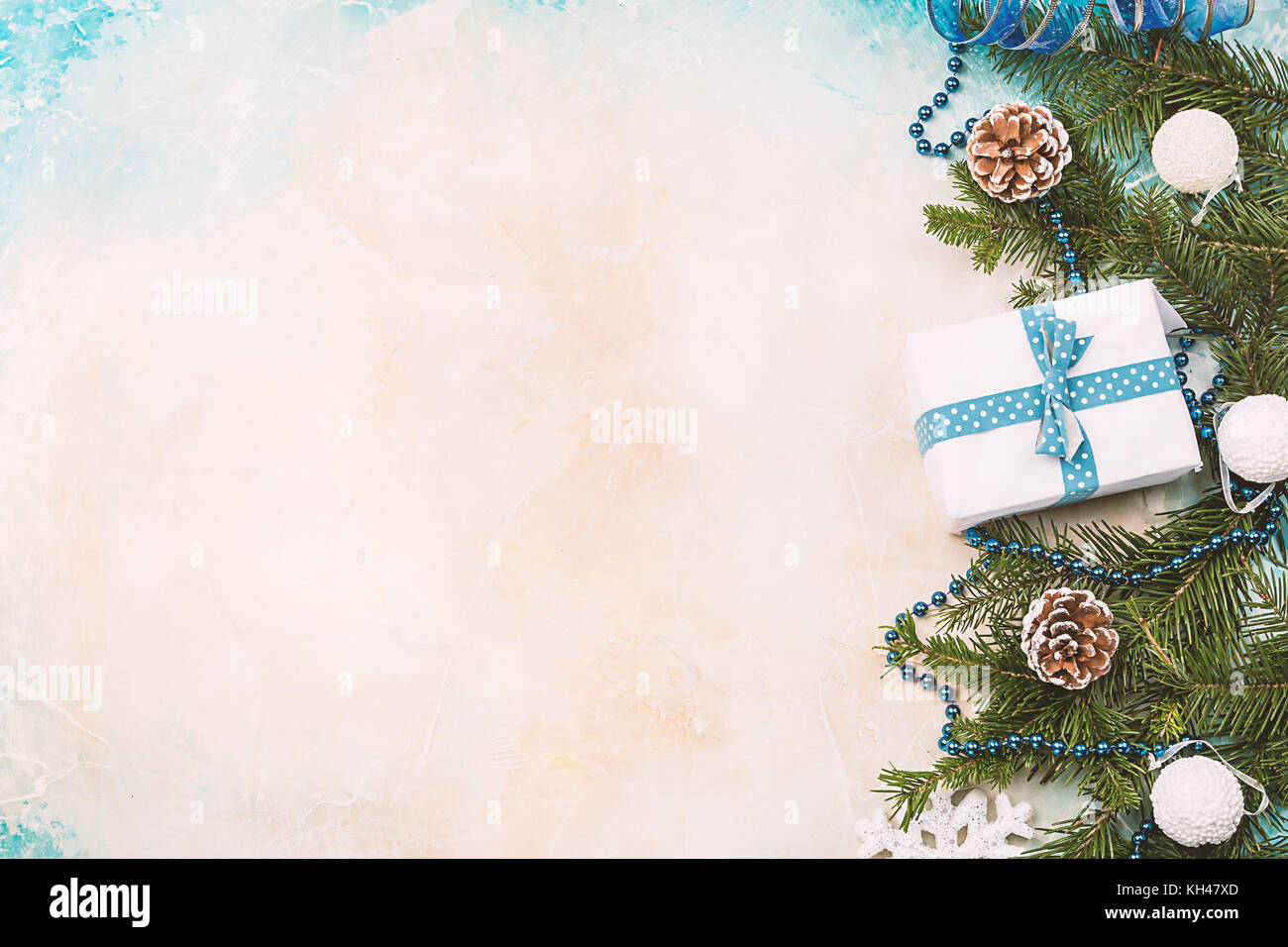 Christmas background with fir tree Stock Photo - Alamy