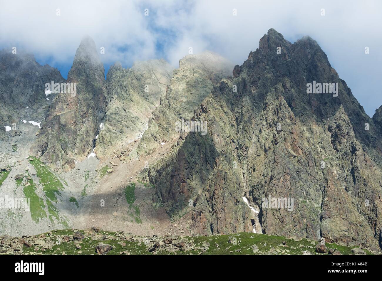 Aiguilles Rouges du Chamonix, Mont Blanc Massif, Alps, France Stock ...