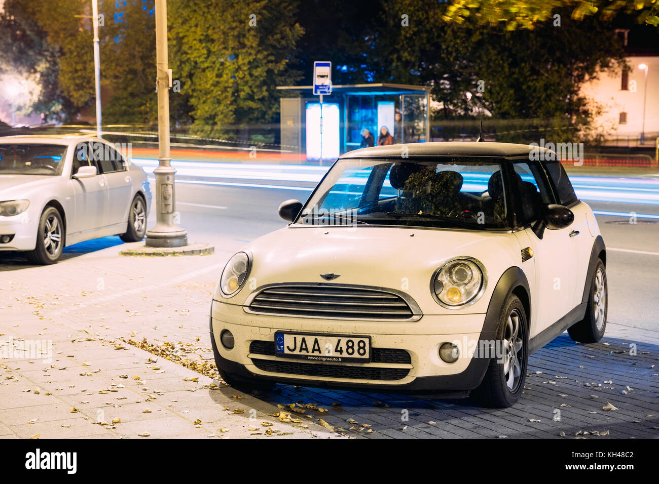Vilnius, Lithuania - September 29, 2017: Front View Of White Color Mini ...