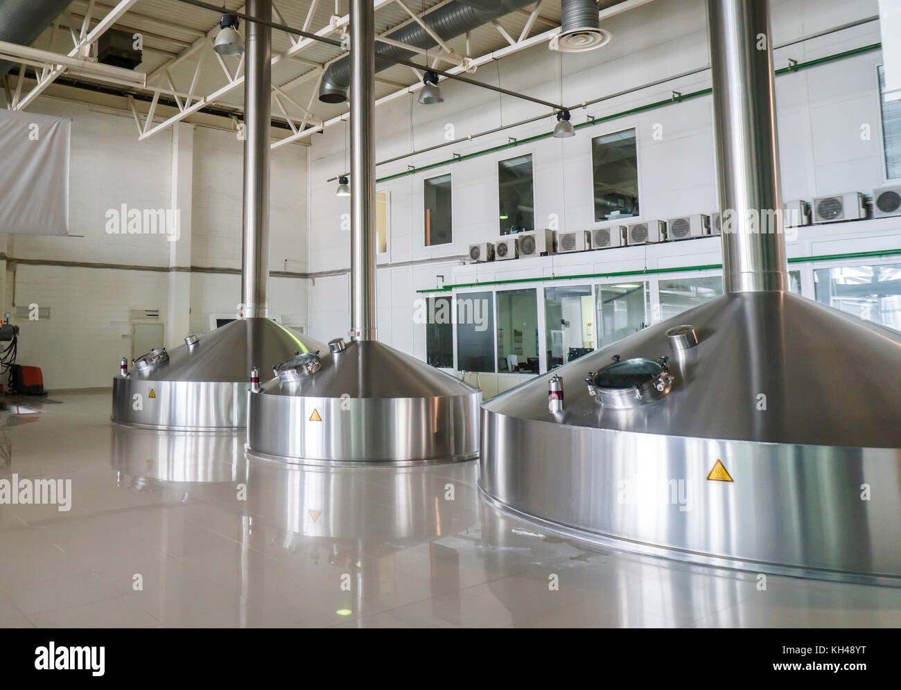 Brewing production - mash vats Stock Photo - Alamy