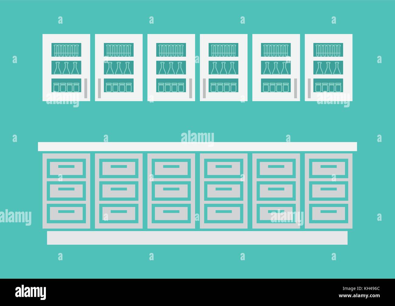 Pharmacy counter Stock Vector Images - Alamy