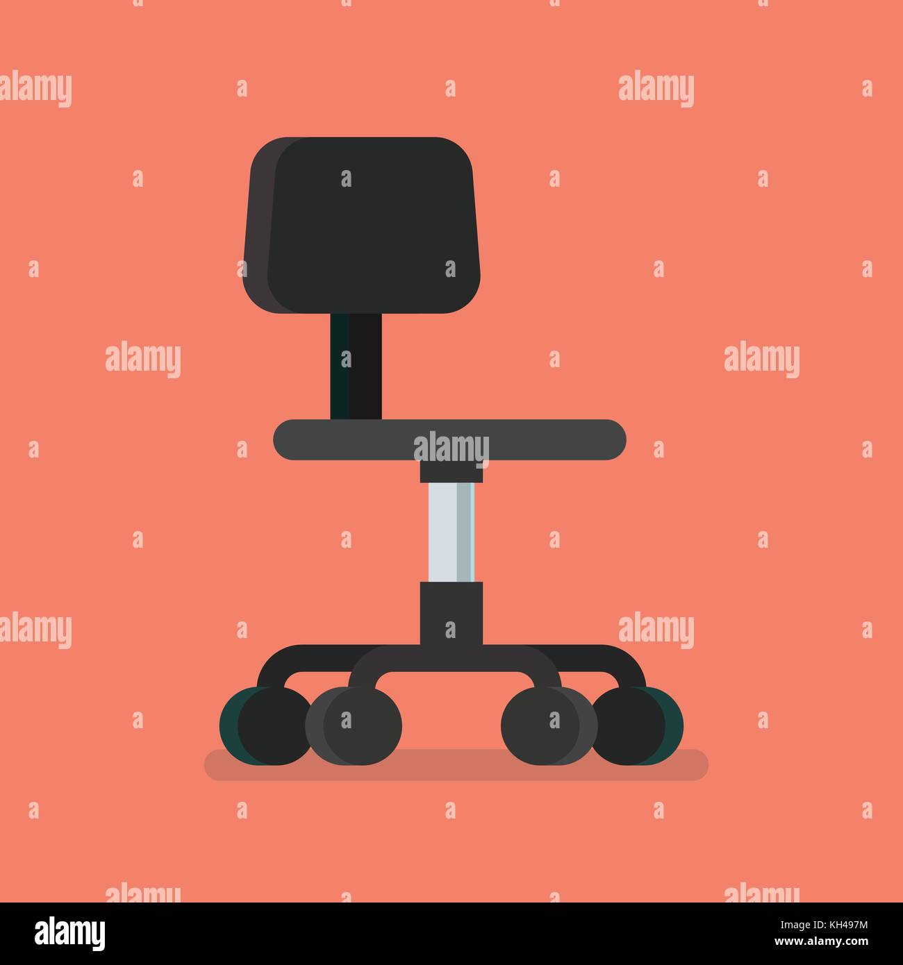 Office chair vector illustration. Flat style design Stock Vector Image ...