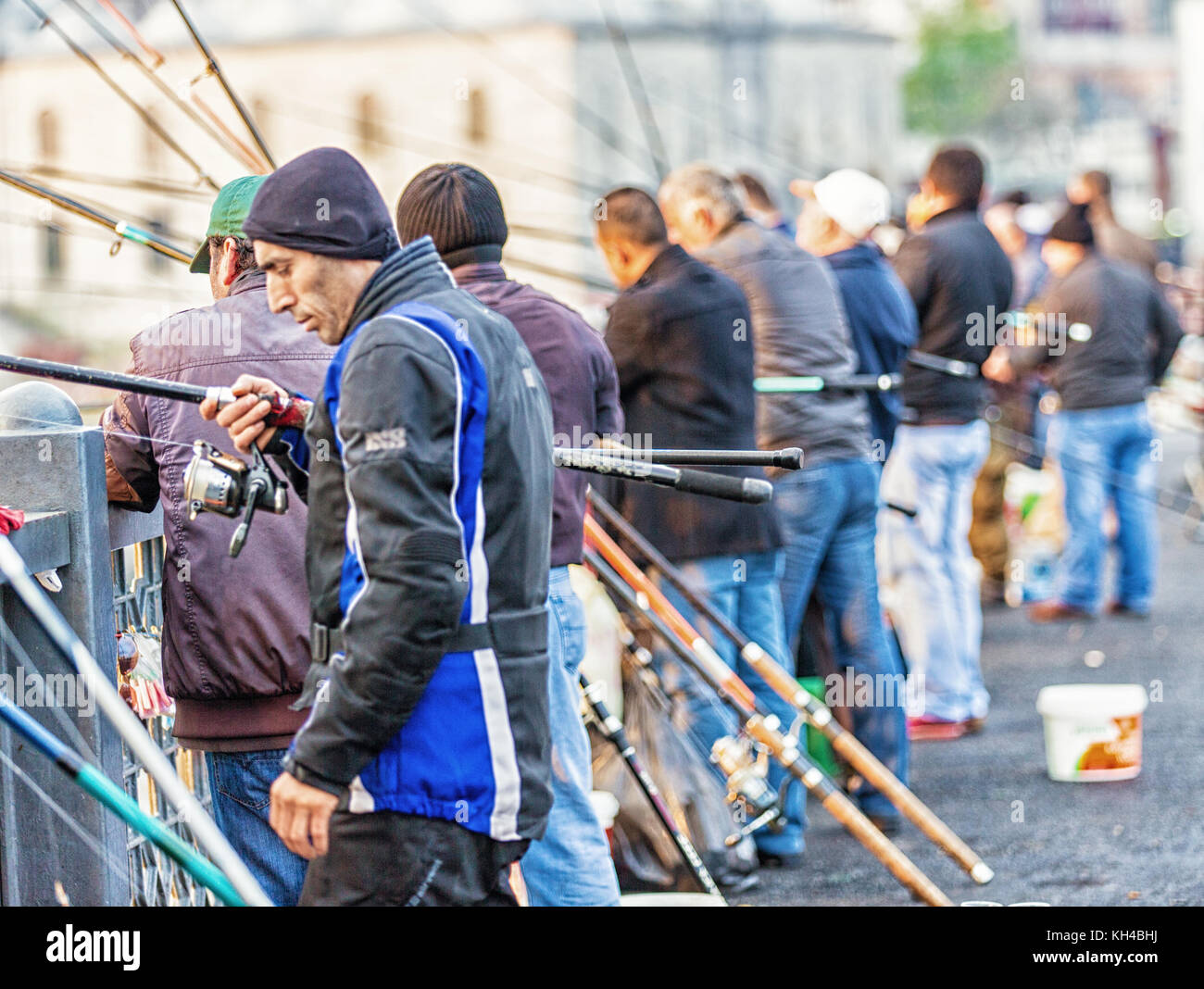 Men fishing off of bridge hi-res stock photography and images - Alamy
