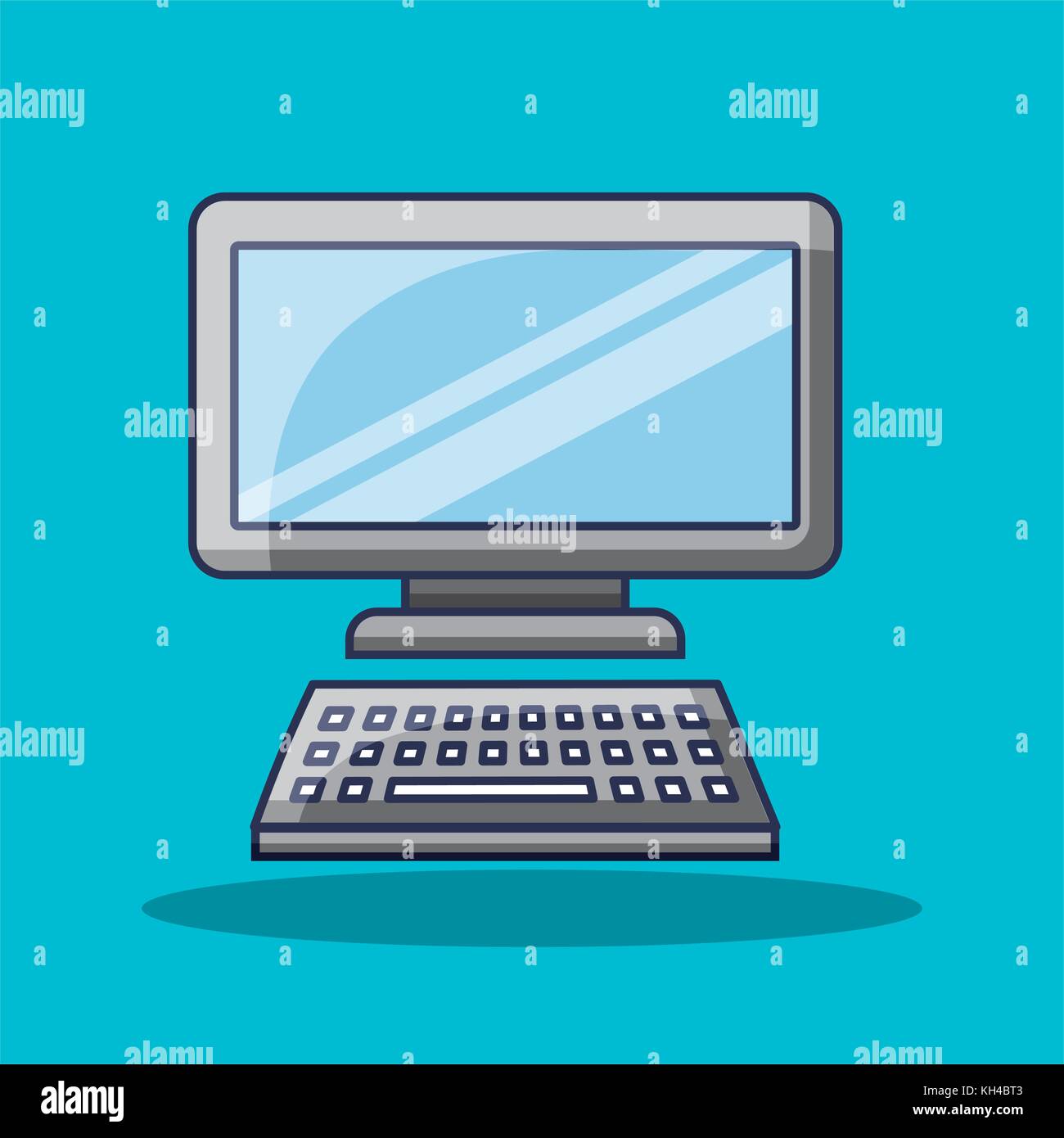 computer keyboard device technology monitor Stock Vector Image & Art ...