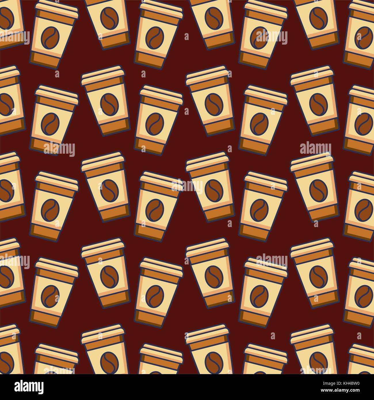 paper coffee cup drink fresh seamless pattern Stock Vector Image & Art ...