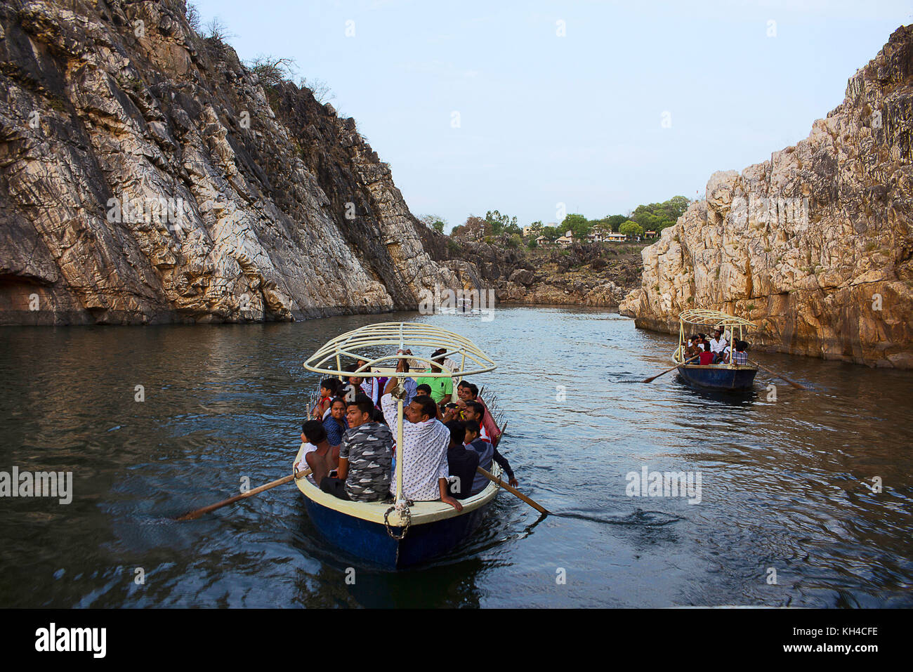 Tourists boating, Bhedaghat, Madhya Pradesh, India Stock Photo - Alamy