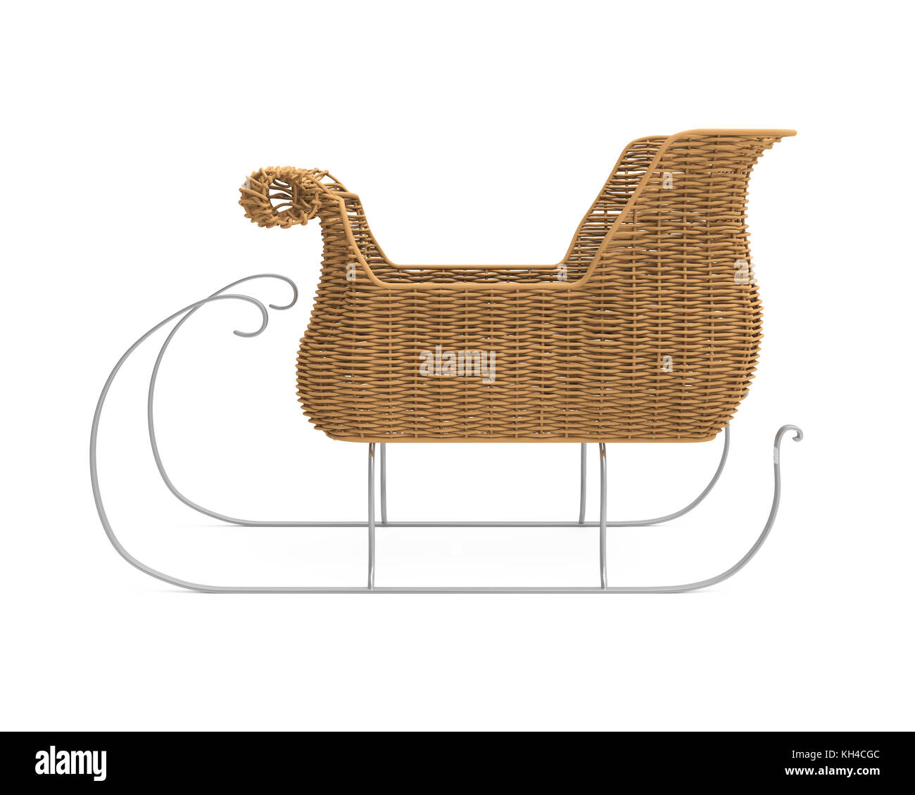Christmas Sleigh Isolated Stock Photo - Alamy