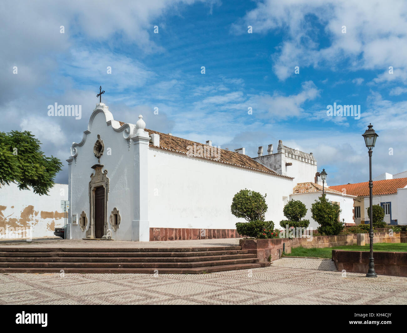 View of the streets of the medieval Portuguese city of Silves Stock ...