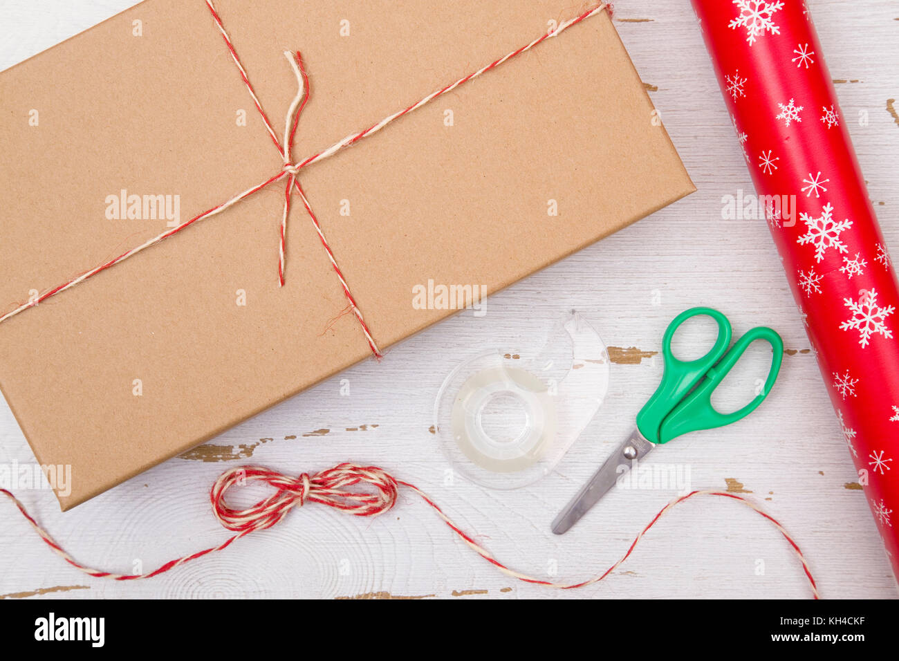 Brown Paper Package Tied up with String Stock Photo - Alamy
