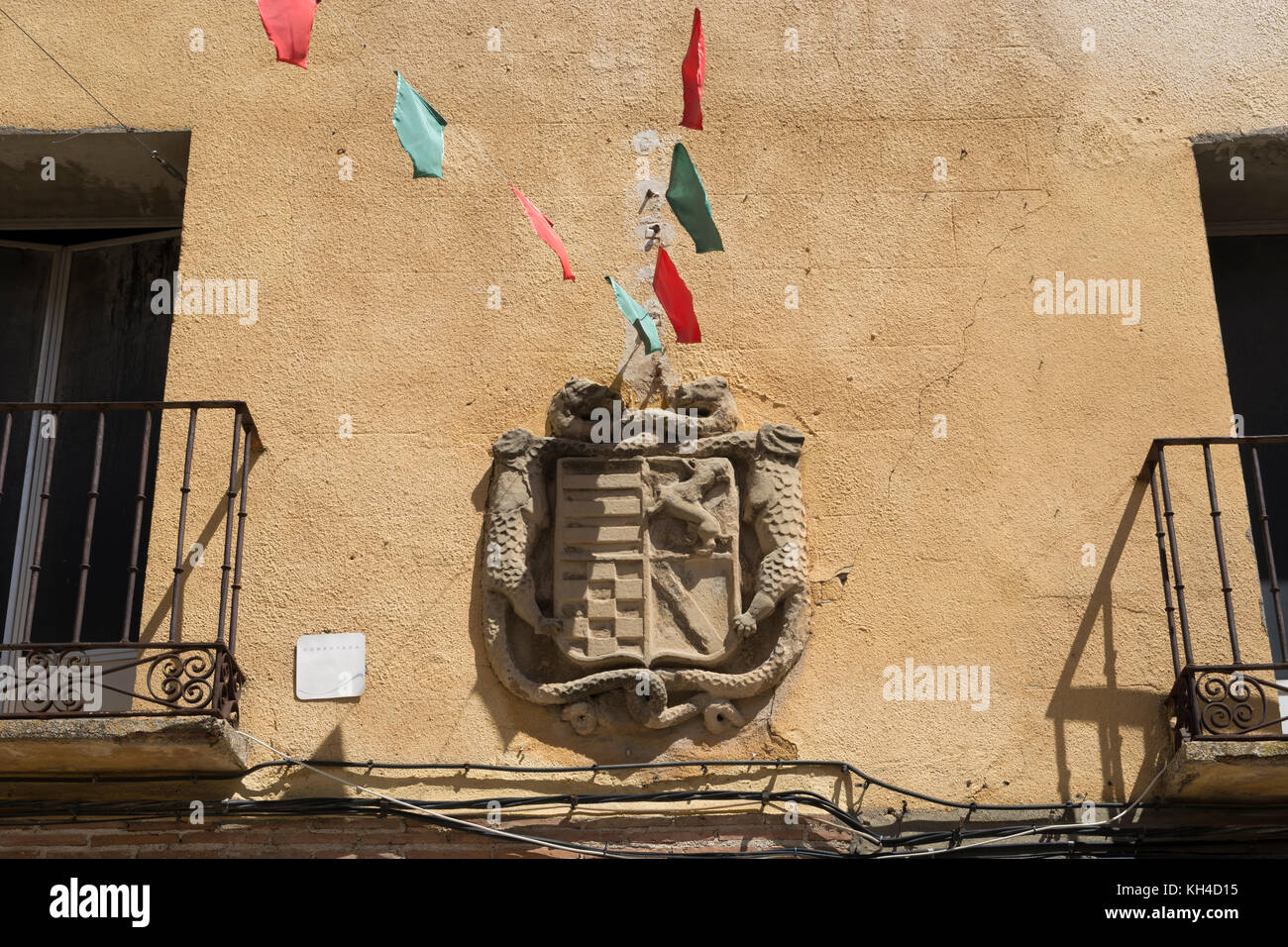Noble Shield in a facade. Huete. La Alcarria, Cuenca. Castilla - La ...