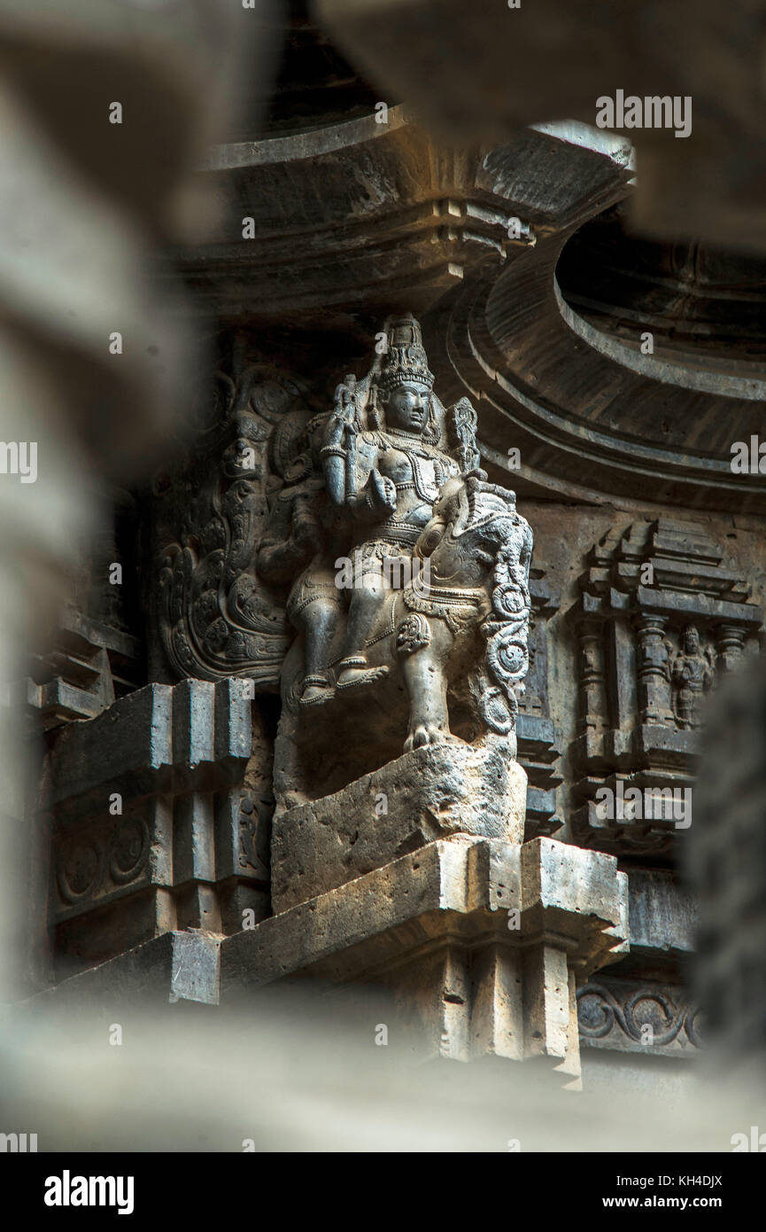 sculpture on kopeshwar temple, Kolhapur, Maharashtra, India, Asia Stock ...